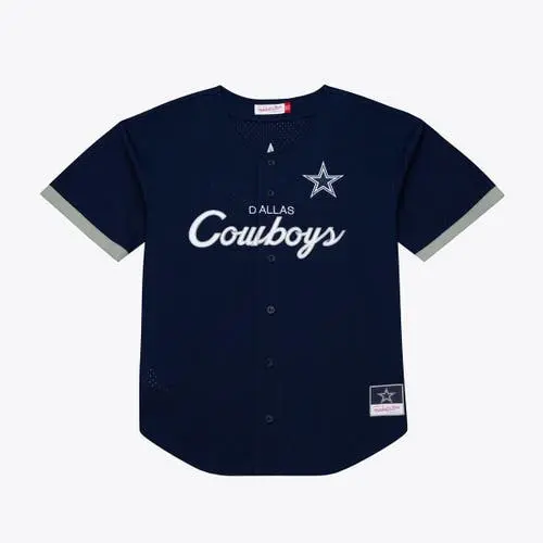 Mitchell & Ness Dallas Cowboys Head Coach Mesh Full-button Fashion Jersey - Navy