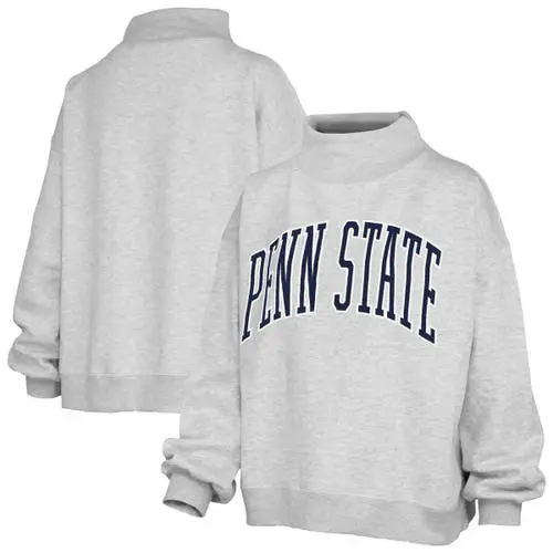 PRESSBOX Penn State Nittany Lions Oversized Mock Neck Sweatshirt