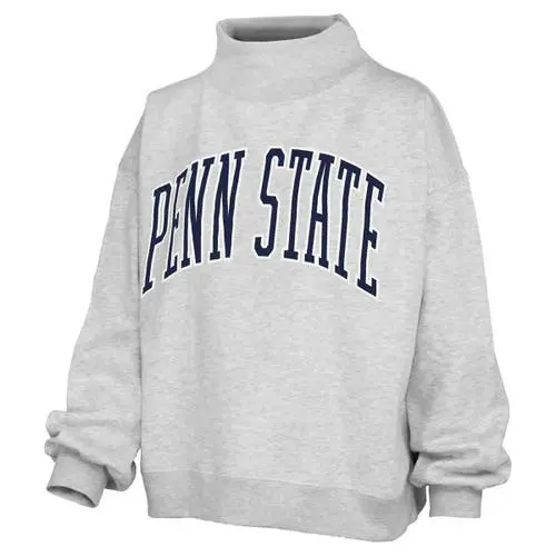 PRESSBOX Penn State Nittany Lions Oversized Mock Neck Sweatshirt