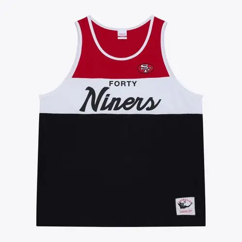 Mitchell & Ness Scarlet San Francisco 49ers Head Coach Tank Top - Black