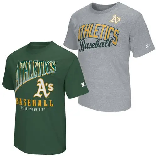 STARTER Heather Gray Athletics Two-pack T-shirt Set - Green