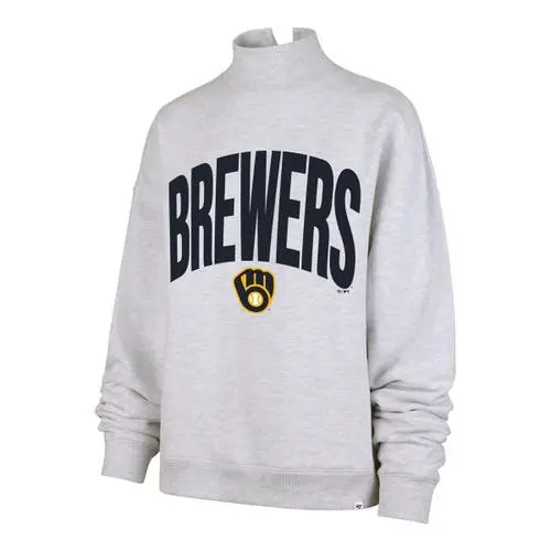 '47 47 Milwaukee Brewers Subtle Muse Mock Neck Sweatshirt