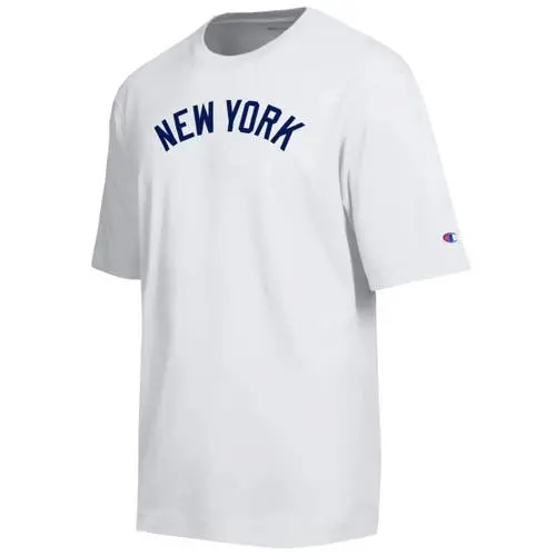 Champion New York Yankees All Star Arched Chenille Wordmark T-shirt - White