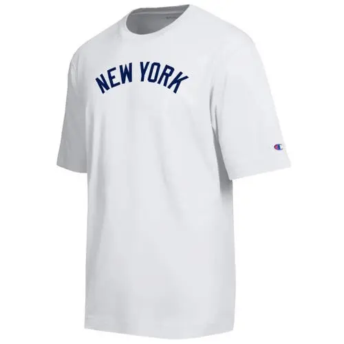 Champion New York Yankees All Star Arched Chenille Wordmark T-shirt - White