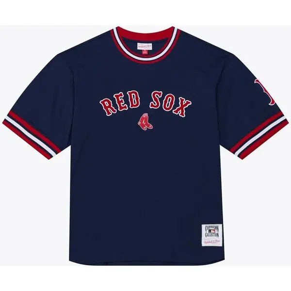 Mitchell & Ness Boston Red Sox Wild Pitch Ringer T-shirt - Navy