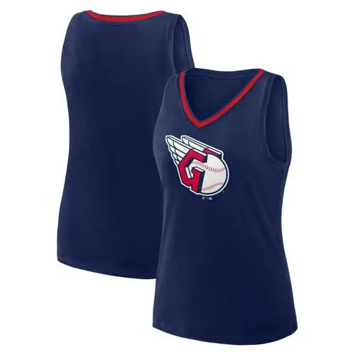 LOGO ATHLETIC Cleveland Guardians V-neck Tank Top - Navy