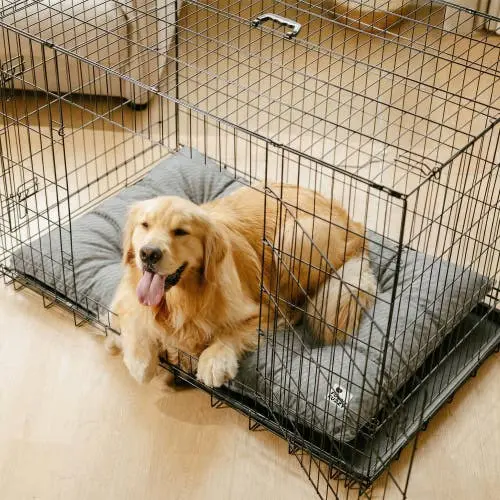 FUNNYFUZZY Dual-sided Plush Washable Dog Pad - Deep Grey