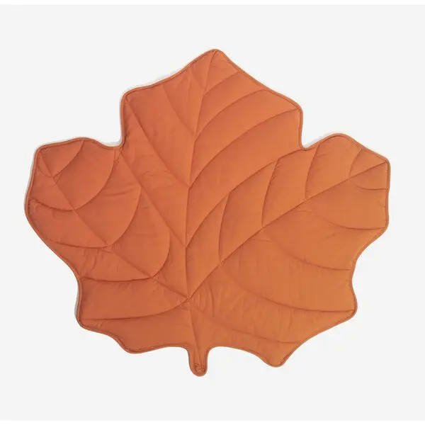 FUNNYFUZZY Leaf Shape Pet Blanket - Maple Red