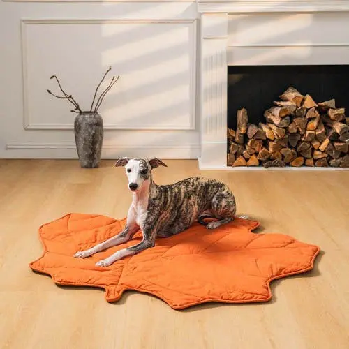 FUNNYFUZZY Leaf Shape Pet Blanket