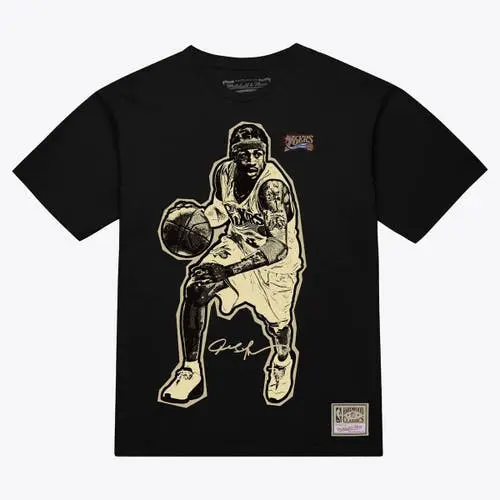 Mitchell & Ness Allen Iverson Philadelphia 76ers Graphic T-shirt - Black