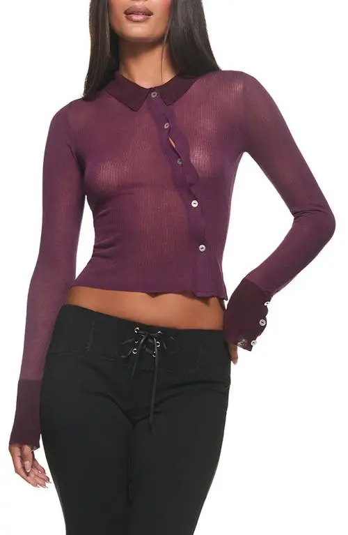 I.AM.GIA Rib-knit Top - Plum