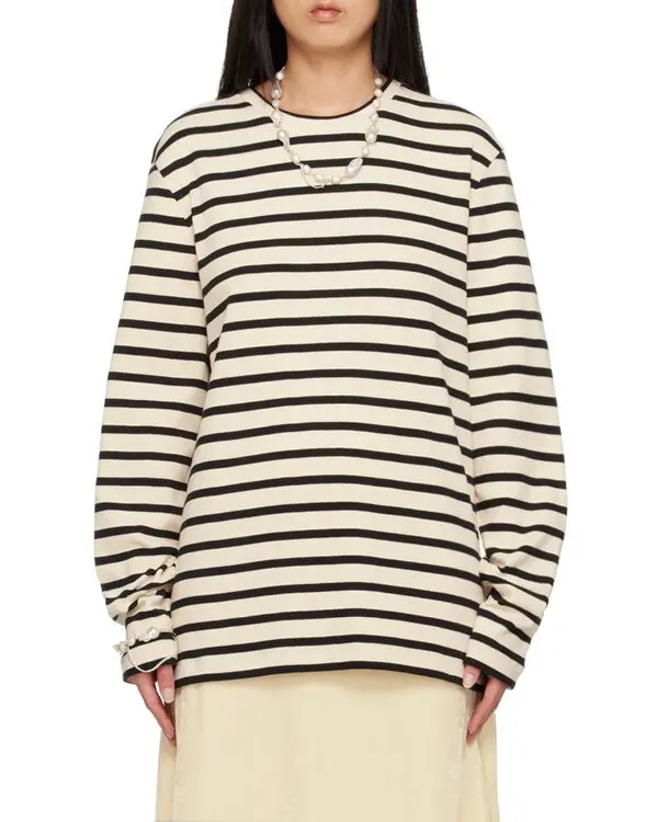 JIL SANDER Striped Crew-neck T-shirt
