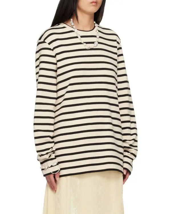 JIL SANDER Striped Crew-neck T-shirt