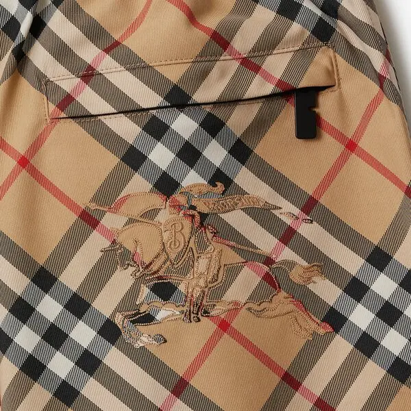 Burberry Vintage Check-printed Bermuda Shorts With Ekd Logo Detail