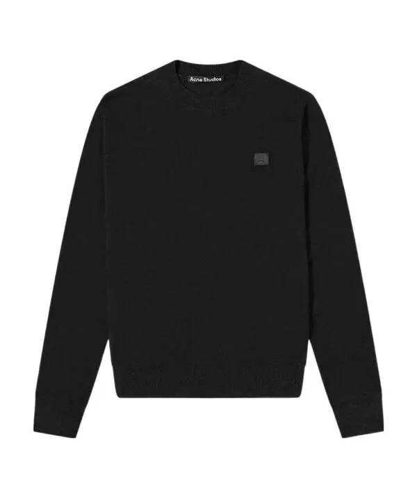 Acne Studios Face Logo Patch Crewneck Jumper
