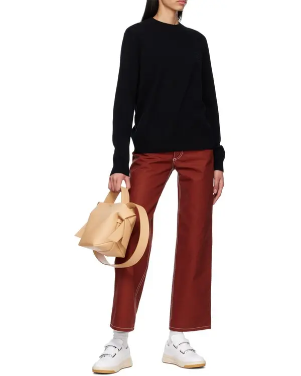 Acne Studios Face Logo Patch Crewneck Jumper
