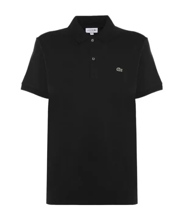 Lacoste Logo Patch Regular Fit Polo Shirt - Black