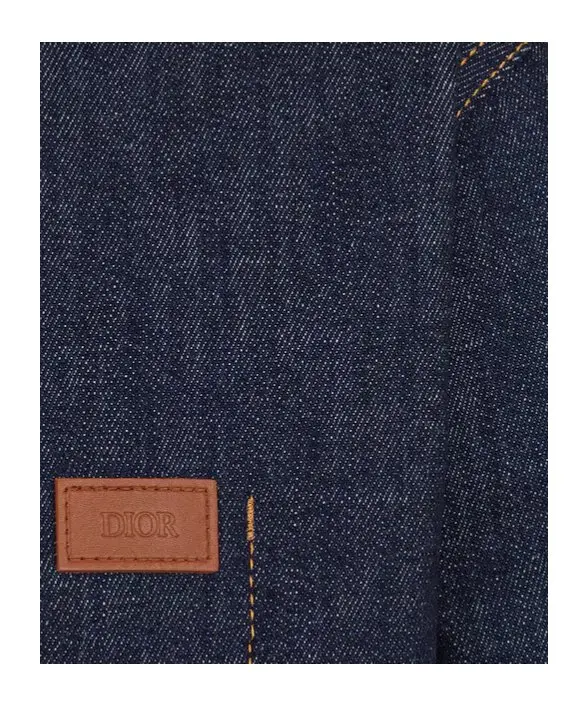 Dior Logo Patch Buttoned Denim Jacket