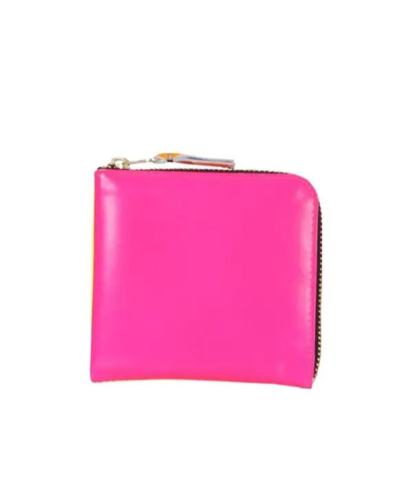 Comme Des Garçons Zip-around Leather Wallet - Pink