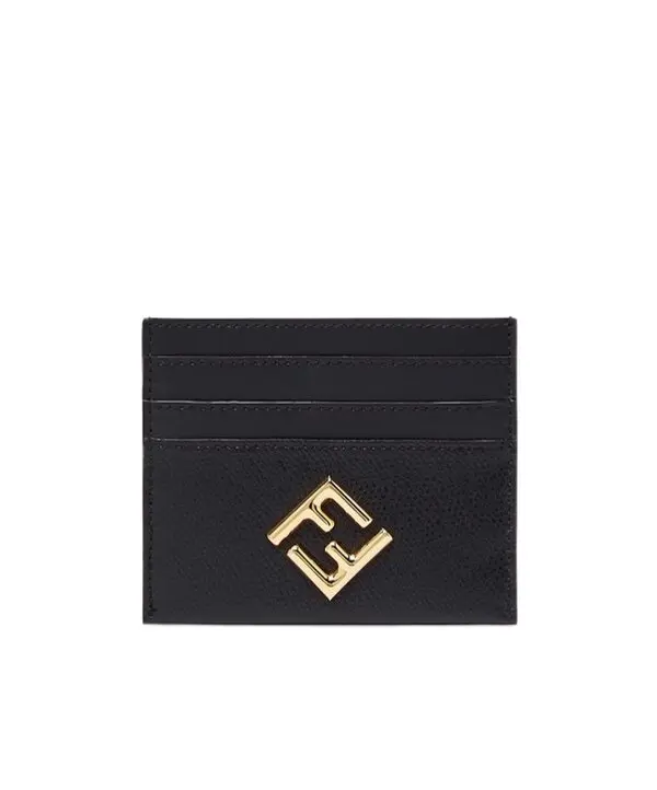 Fendi Ff Diamonds Open Top Card Case - Black