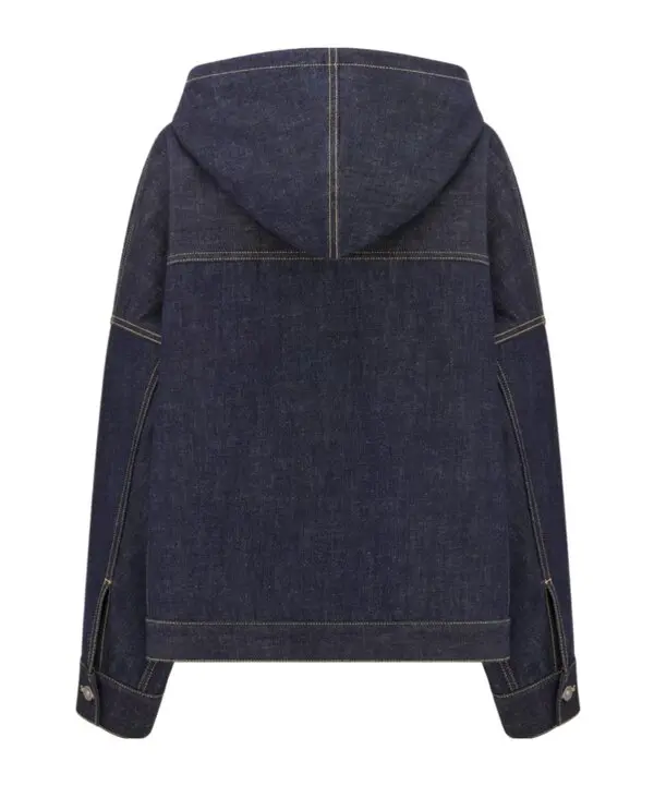 Dior Oversized Hooded Jacket With Bee And Cd Logo Embroidery