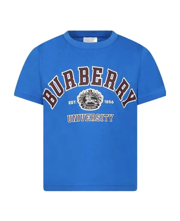 Burberry College Print Short-sleeve T-shirt - Blue