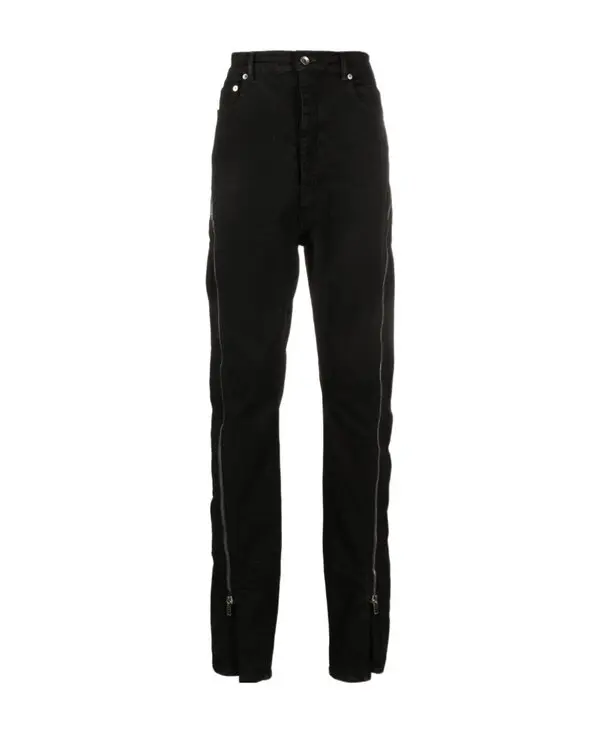 Rick Owens Bolan Banana Exposed-zip Jeans - Black