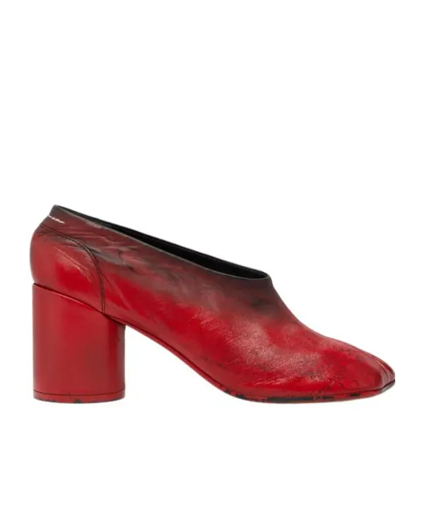MAISON MARGIELA Anatomic Block-heel Pumps - Red