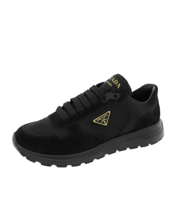 Prada Prax 2.0 Re-nylon And Suede Sneakers - Black