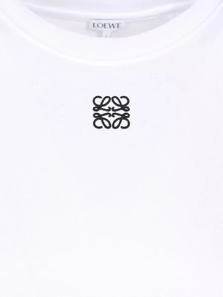 Loewe Anagram Embroidered Crewneck T-shirt - White