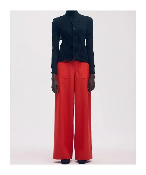 Issey Miyake Chiffon Twist Crewneck Cardigan