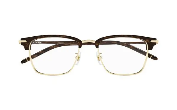 Montblanc Eyewear Semi-rim Square Glasses - Black