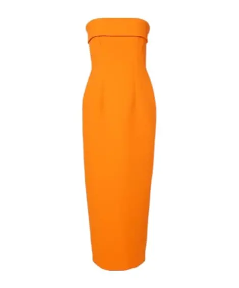 EMILIA WICKSTEAD Keeley Strapless Crêpe Midi Dress