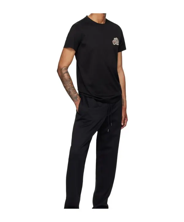 Moncler Logo Embroidered Crewneck T-shirt