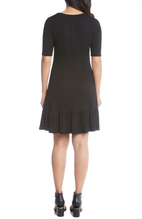 Karen Kane V-neck Ruffle Hem Dress