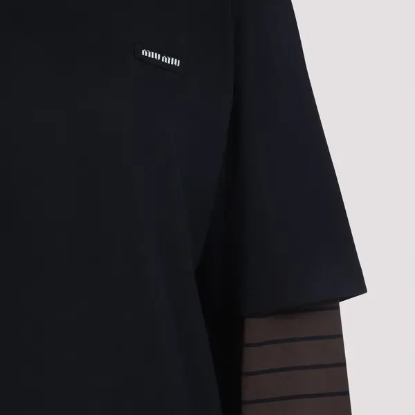 Miu Miu Long Sleeve Crew Neck T-shirt