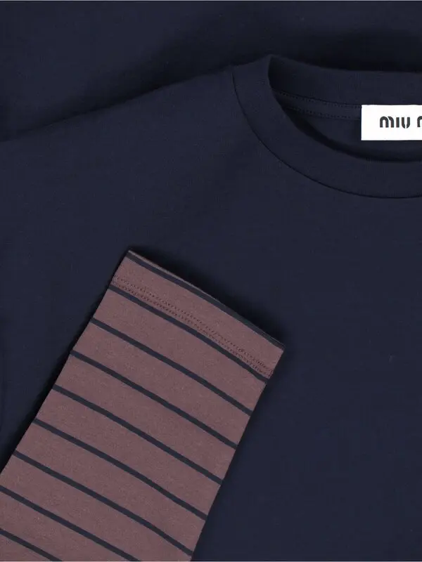 Miu Miu Long Sleeve Crew Neck T-shirt