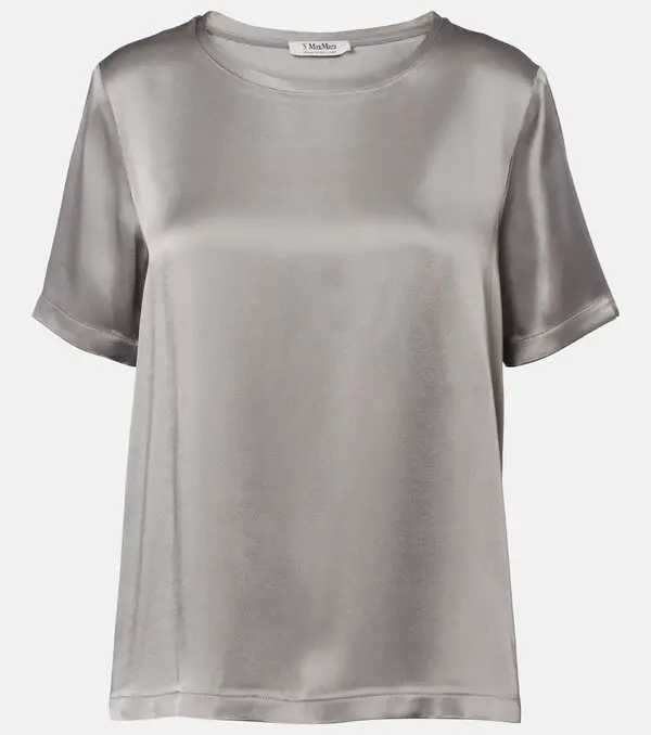 Max Mara Satin T-shirt - Grey