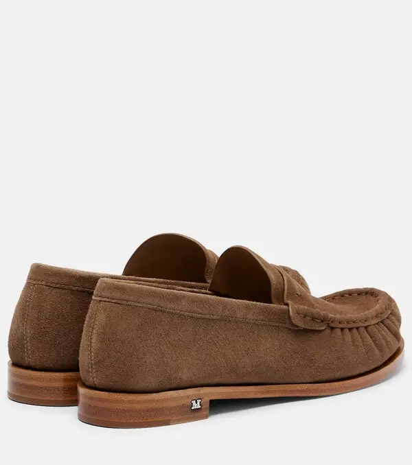 Max Mara Suede Penny Loafers