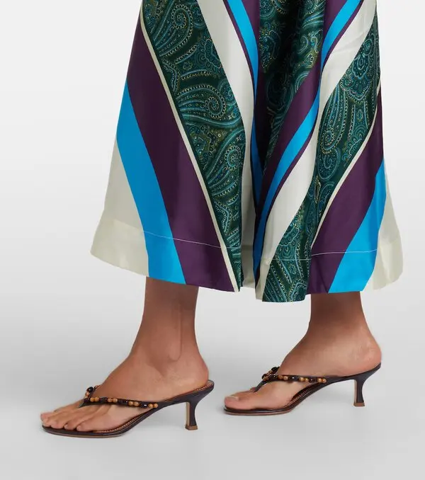 ALEMAIS Joni Printed Silk Midi Dress - Multicoloured