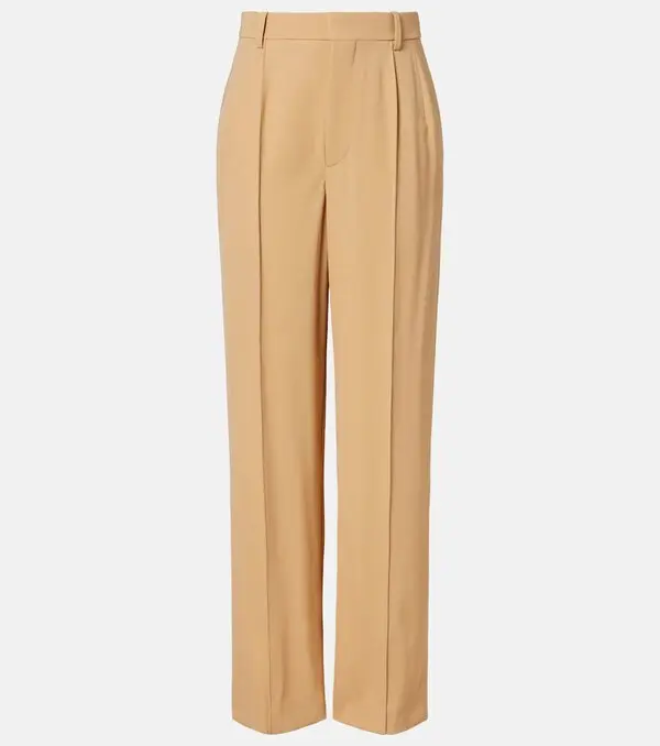 Wardrobe.NYC Wool Wide-leg Trousers - Beige