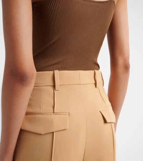 Wardrobe.NYC Wool Wide-leg Trousers - Beige