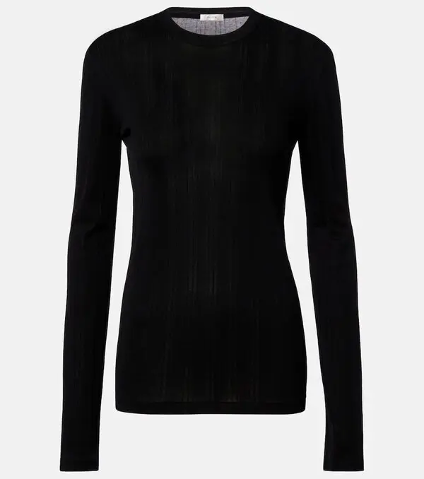 THE ROW Dantea Cotton Jersey Top - Black