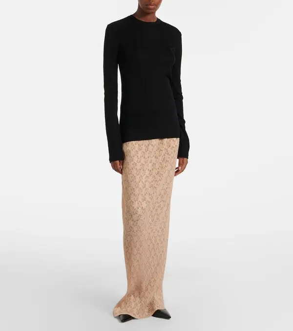 THE ROW Dantea Cotton Jersey Top - Black