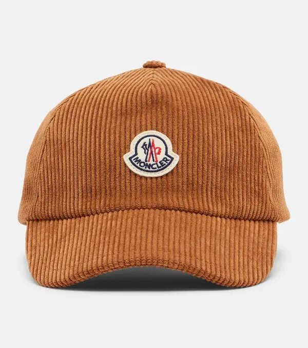 Moncler Logo Corduroy Baseball Cap