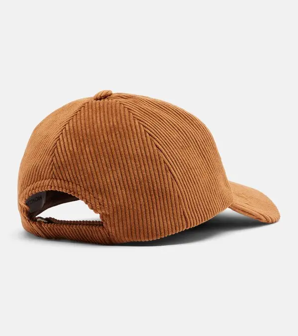 Moncler Logo Corduroy Baseball Cap