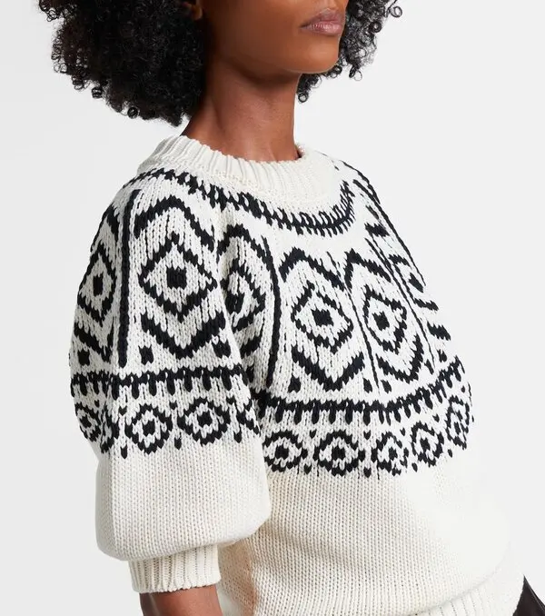 Altuzarra Howard Jacquard Cotton-blend Sweater - White