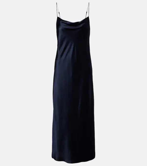 Dorothee Schumacher Silk-blend Satin Slip Dress - Blue
