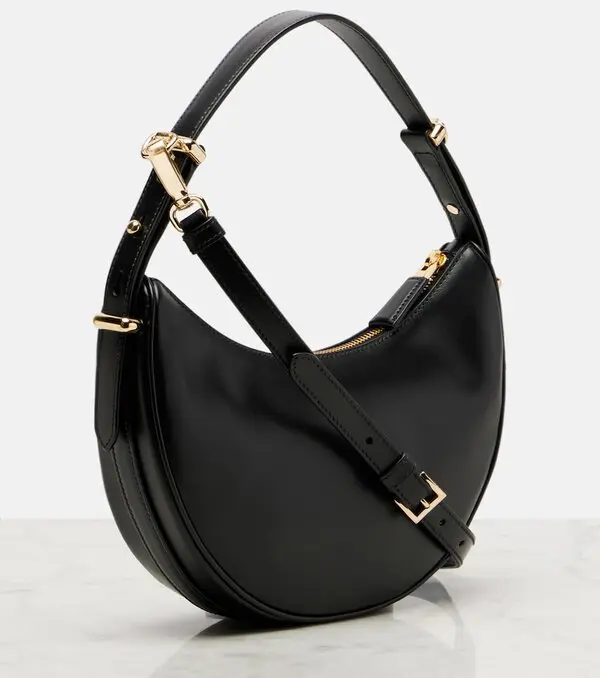 Prada Small Leather Shoulder Bag - Black