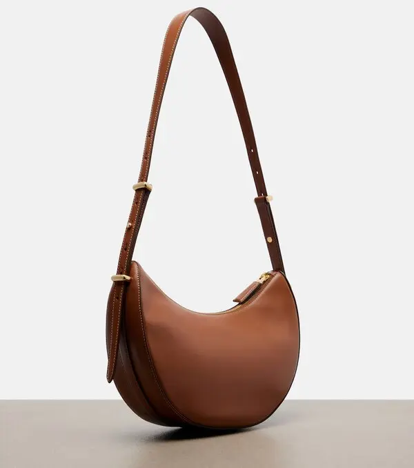 Prada Small Leather Shoulder Bag - Brown